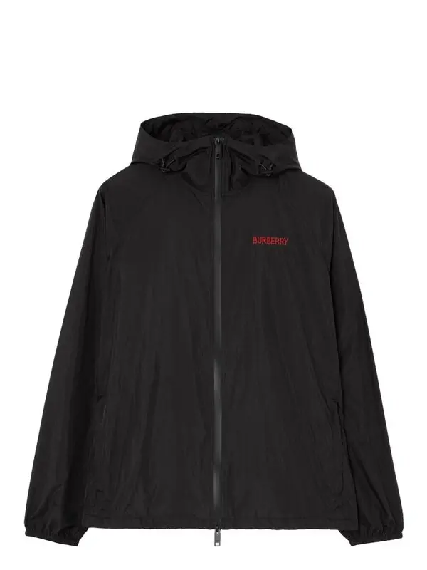 Burberry Knight Heart Nylon Hooded Jacket - Black