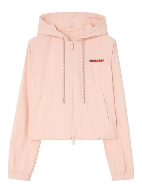 Burberry Heart Knight Stretch Nylon Hooded Jacket - Compact Pink
