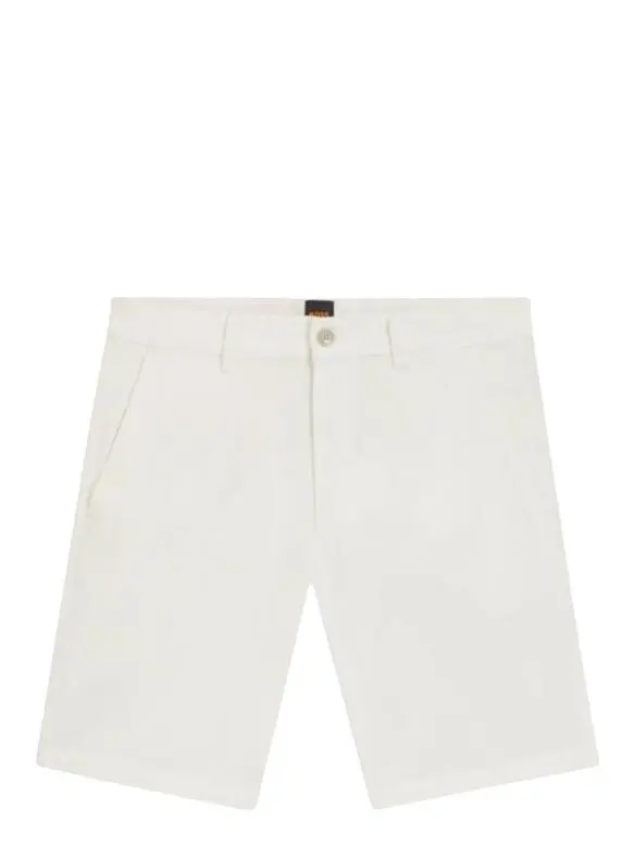 Hugo Boss Slim-fit Chino Shorts - White