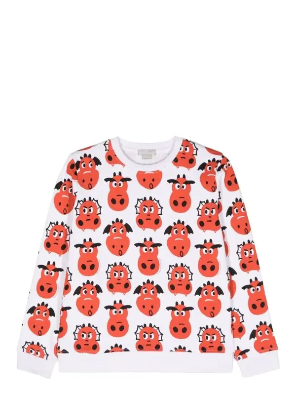 Stella McCartney Long Sleeve Printed Sweater - White