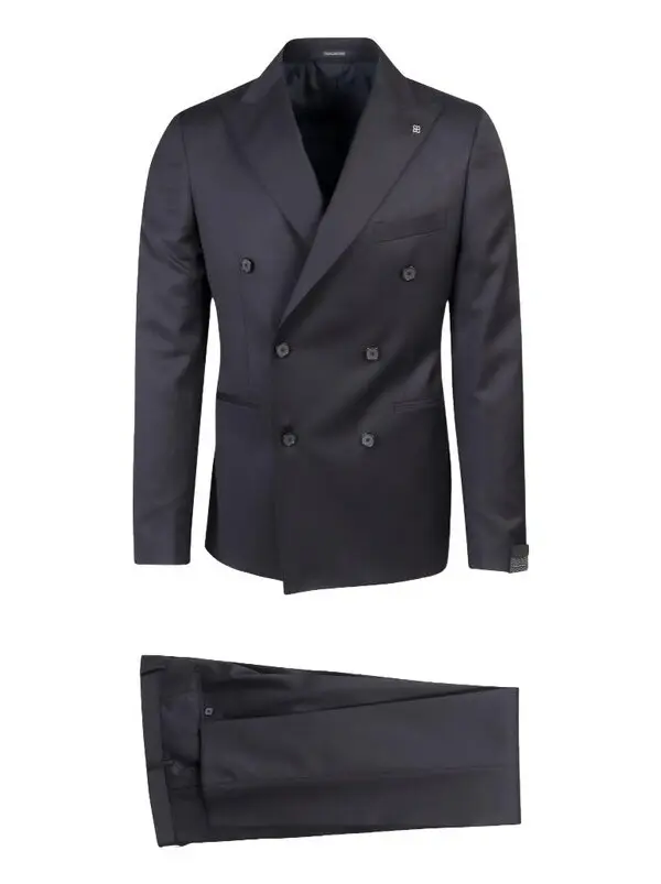 Tagliatore Double-breasted Two-piece Suit Set - Black