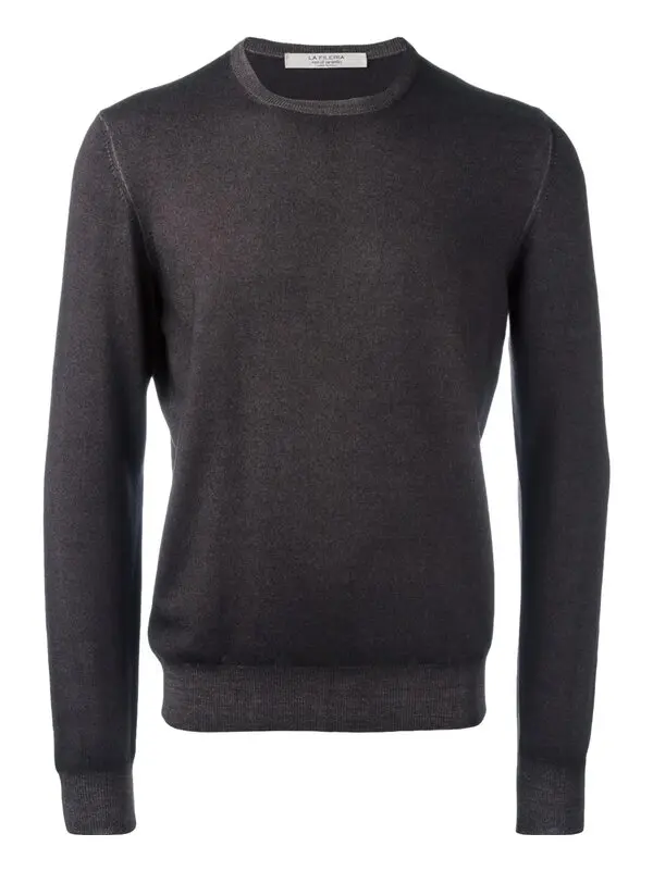GRAN SASSO Long Sleeve Crewneck Jumper - Black