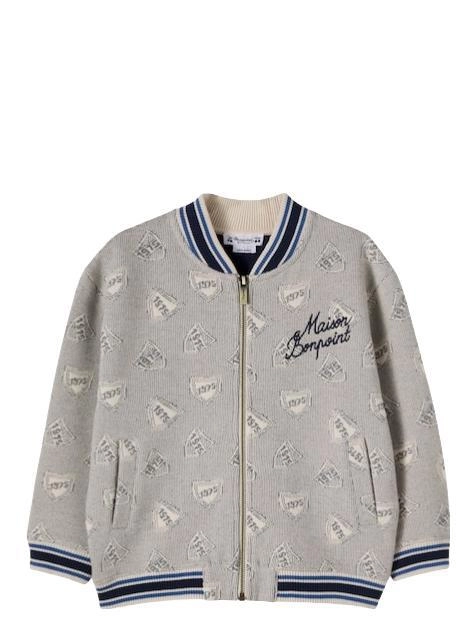 Bonpoint Lantern Cotton-blend Jacquard Bomber Jacket - Gray