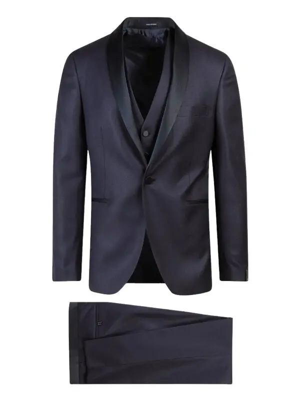 Tagliatore Three-piece Tailored Suit - Black