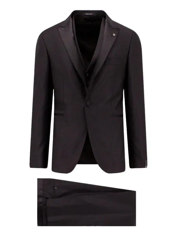 Tagliatore Three-piece Dinner Suit - Black