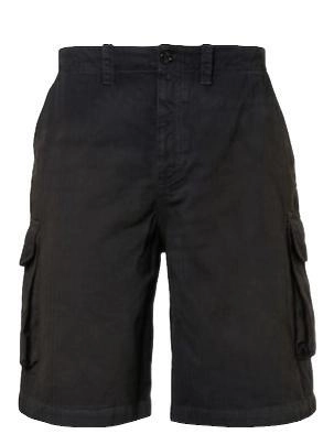 Our Legacy Mount Herringbone Cotton Cargo Shorts - Black