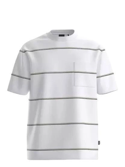 Hugo Boss Striped Pocket T-shirt - White