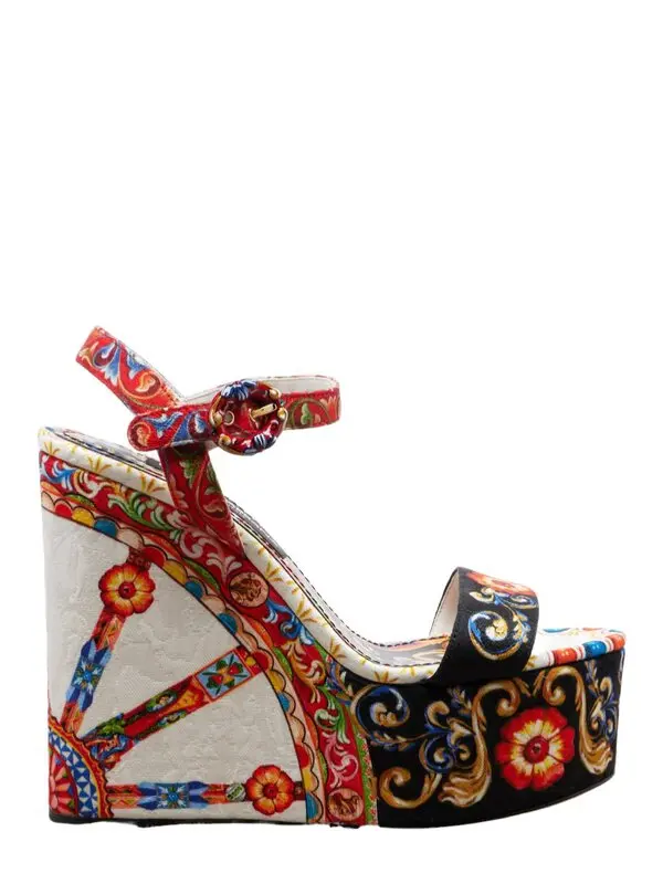 Dolce & Gabbana Carretto Print Platform Sandals - Multiple Colors