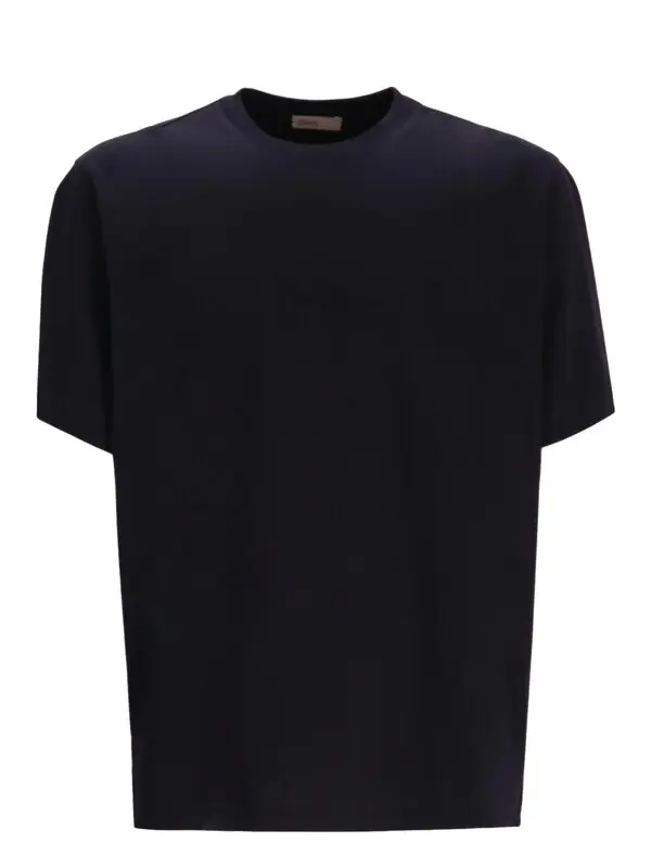Herno Logo Embroidered Crewneck T-shirt - Black