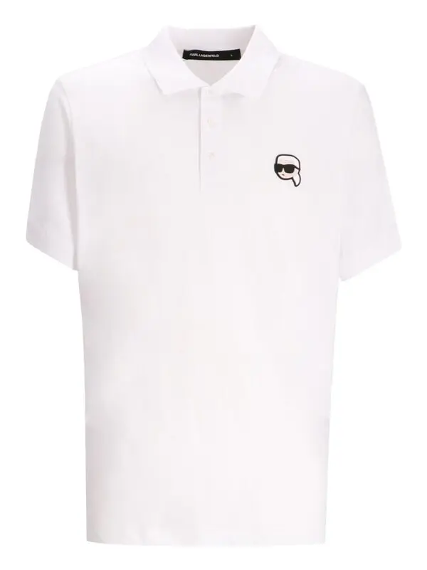 Karl Lagerfeld Short-sleeved Polo Shirt - White