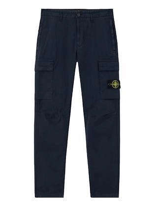 Stone Island Supima Cotton Twill Stretchtc Trousers - Navy Blue