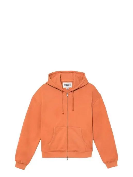 BAD BUNNY X Zara Cropped Fit Zip Hoodie - Orange