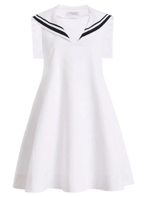 Françoise Claudia Cotton-blend Mini Dress - White