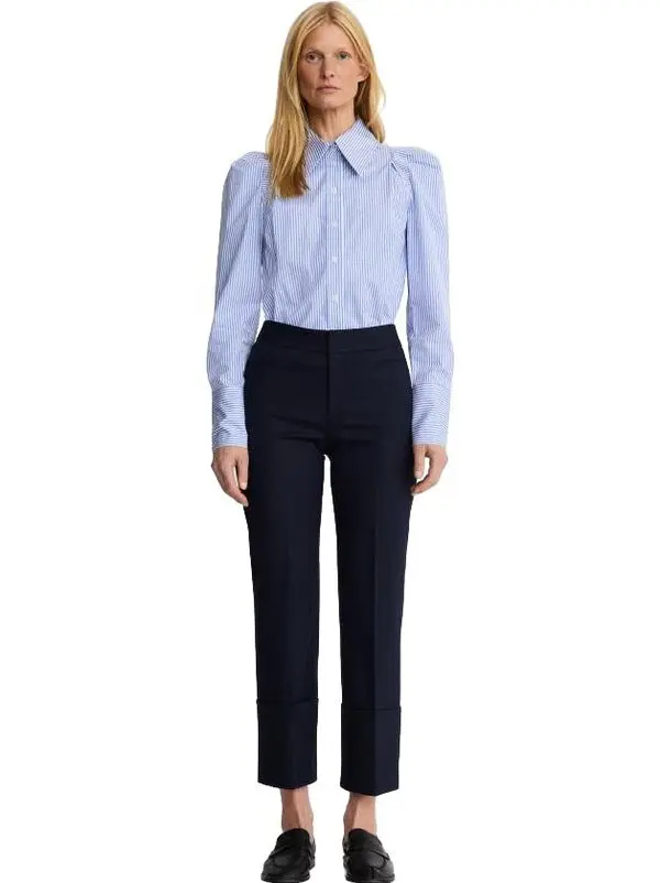 Smythe Cuffed Cropped Straight Leg Pants - Multicolor