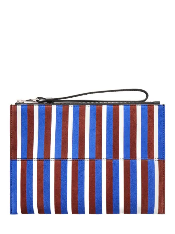 Proenza Schouler Suede And Leather Pouch - Multi