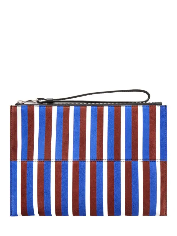 Proenza Schouler Suede And Leather Pouch - Multi