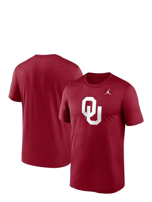JORDAN BRAND Oklahoma Sooners Primetime Legend Logo T-shirt - Crimson