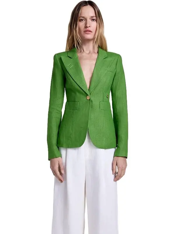 Smythe Linen Classic Duchess Blazer - Grass Linen