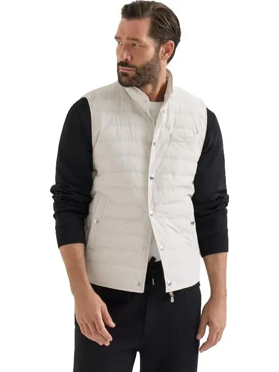 Brunello Cucinelli Bonded Taffeta Down Vest - Panama