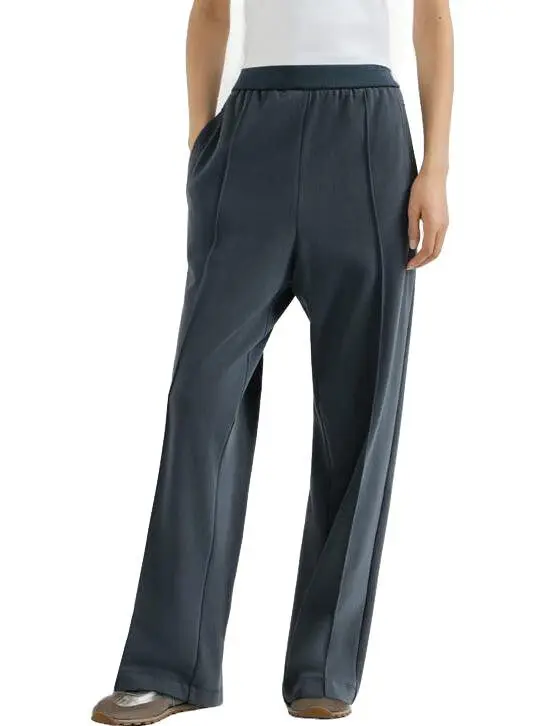 Brunello Cucinelli Cotton Smooth French Terry Track Trousers - Navy Blue