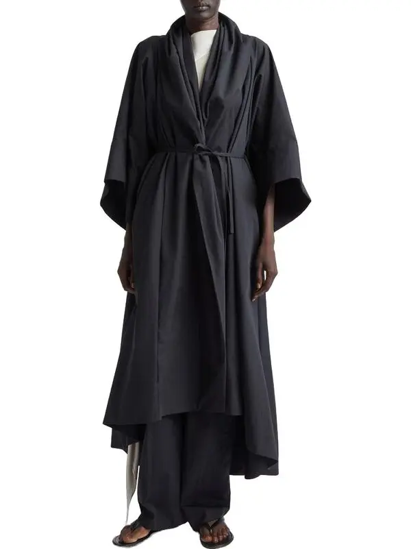 KALLMEYER Hugo Starched Cotton Poplin Summer Cloak - Black