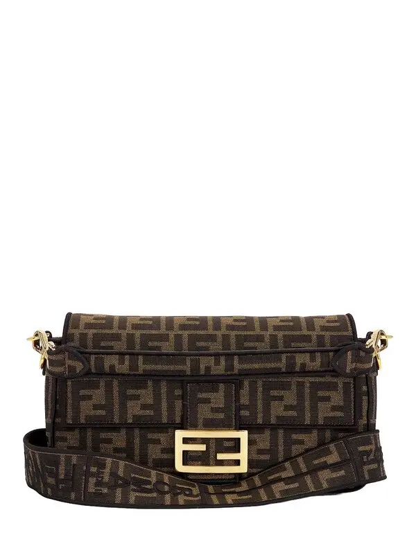 FWRD RENEW Fendi Ff Zucca Canvas Baguette Bag - Brown