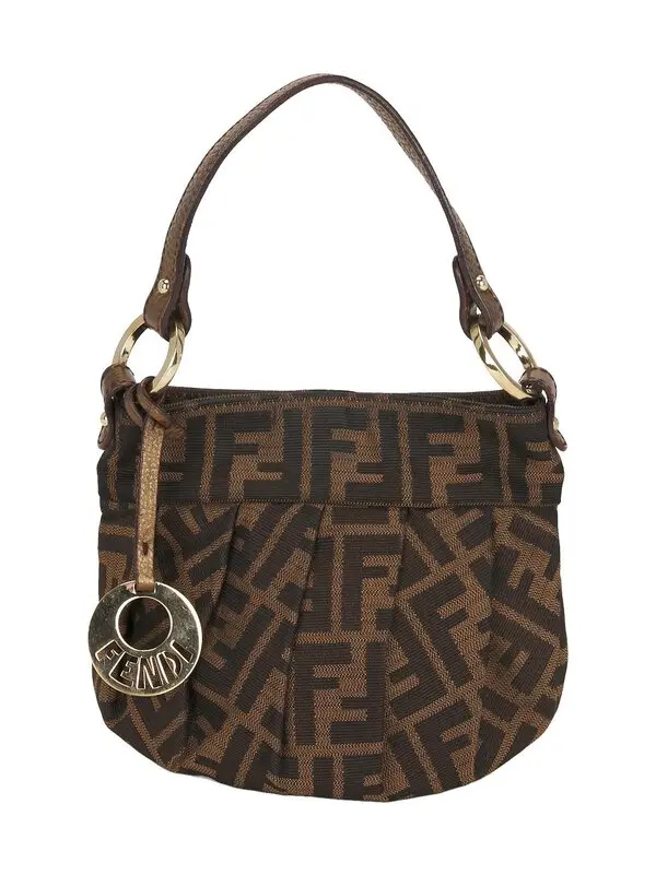FWRD RENEW Fendi Zucca Mini Chef Shoulder Bag - Brown