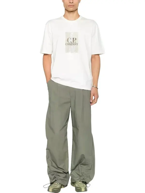 C.P. COMPANY Logo-embroidery T-shirt - White