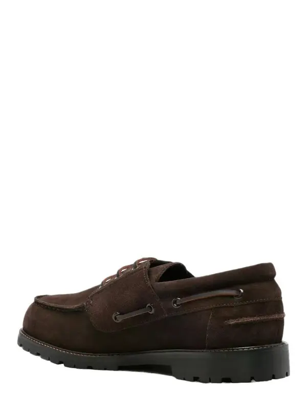 Studio Nicholson Suede Lace-up Boat Shoes - Brown