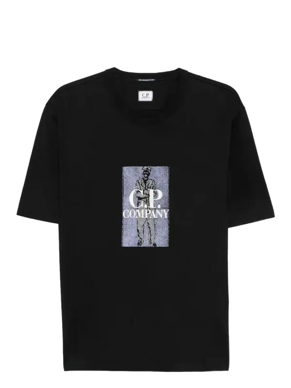 C.P. COMPANY Logo-print T-shirt - Black