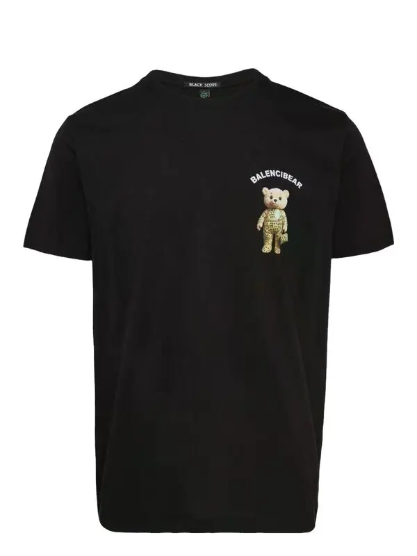 BLACK SCORE Balencibear Graphic-print T-shirt - Black