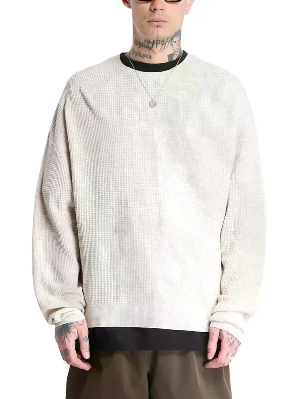 Fear Of God Waffle Knit Crew Neck Sweater - Neutrals
