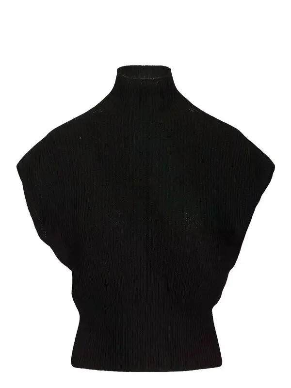 Rick Owens Sleeveless Turtleneck Sweater - Black