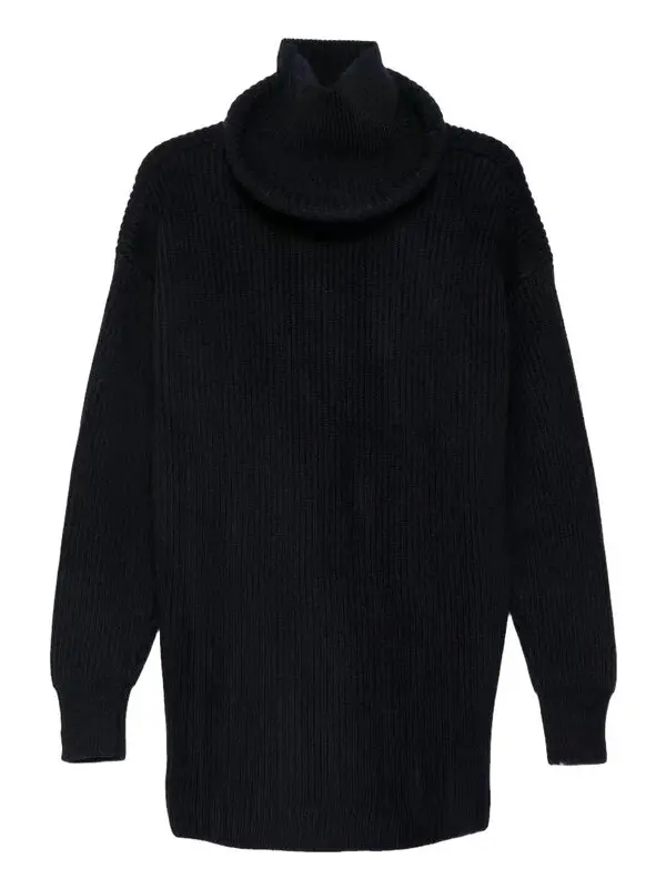 Balenciaga Oversize Ribbed Sweater - Blue