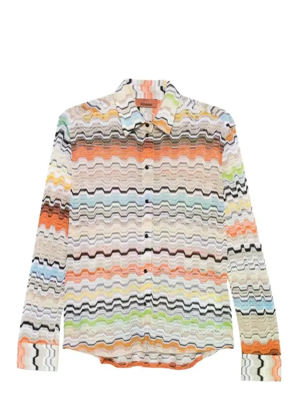 Missoni Chevron Knit Shirt - Neutrals
