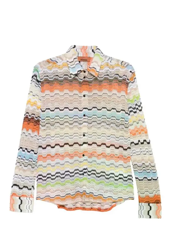 Missoni Chevron Knit Shirt - Neutrals