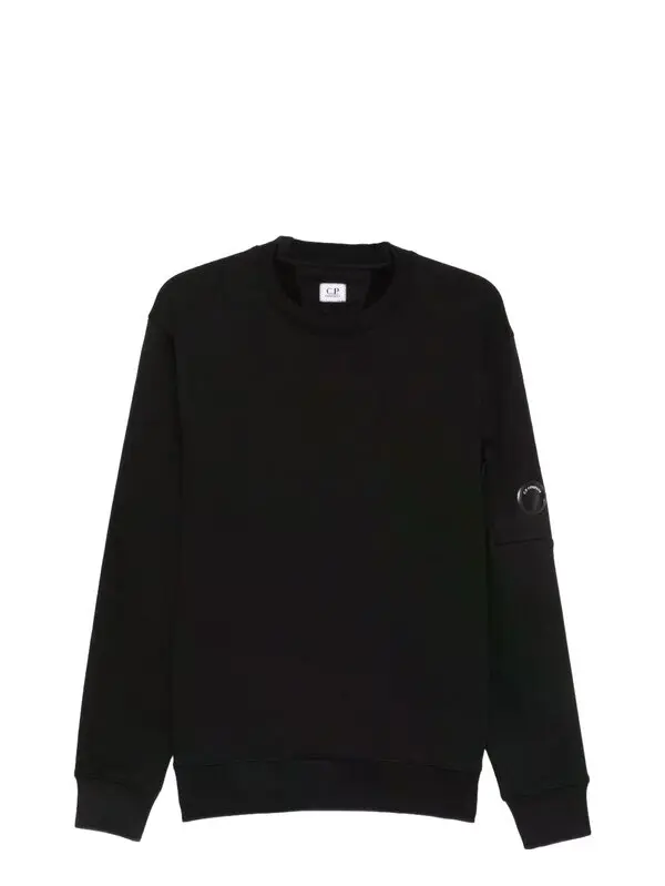 C.P. COMPANY Crewneck Sweatshirt With Lens Detail - Black