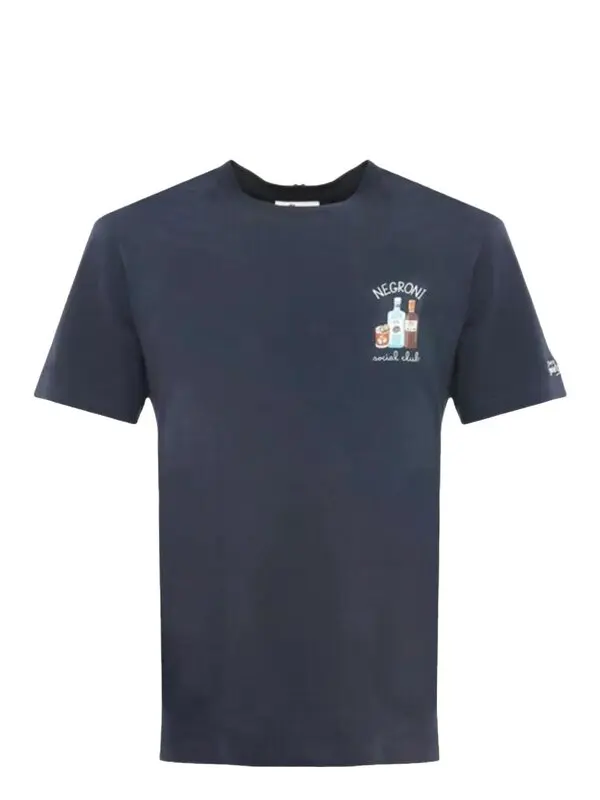 MC2 SAINT BARTH Embroidered-graphic T-shirt - Blue