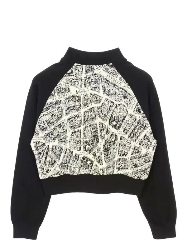 Dior Plan De Paris" Full-zip Sweater - Black