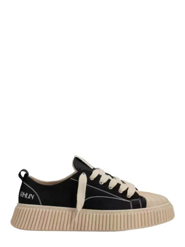 RHUN 2020 Trebleshell-toe Contrast-stitch Sneakers - Black
