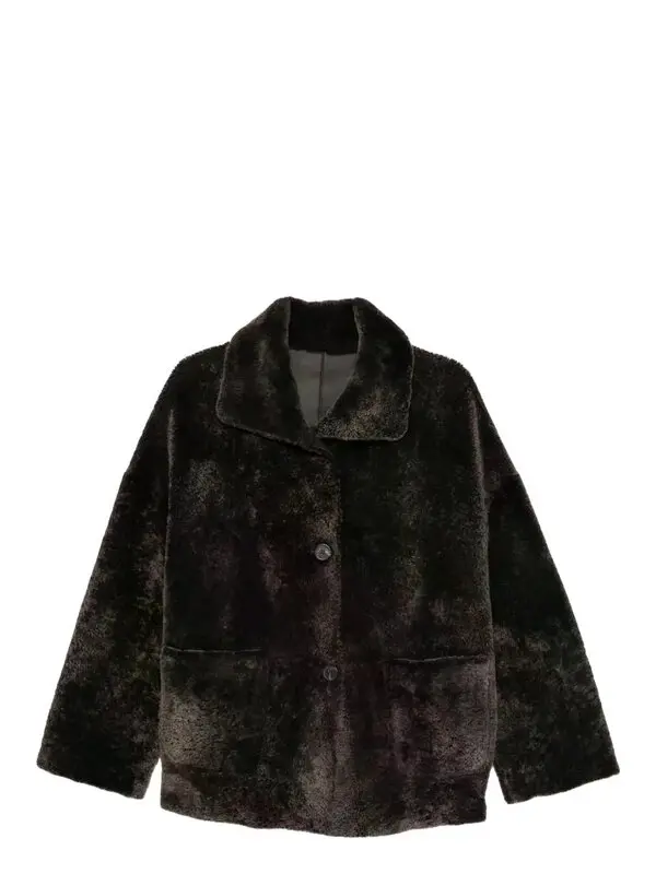 ARMA Button-up Shearling Jacket - Brown