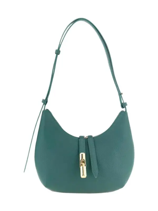 Furla Goccia Leather Shoulder Bag - Green
