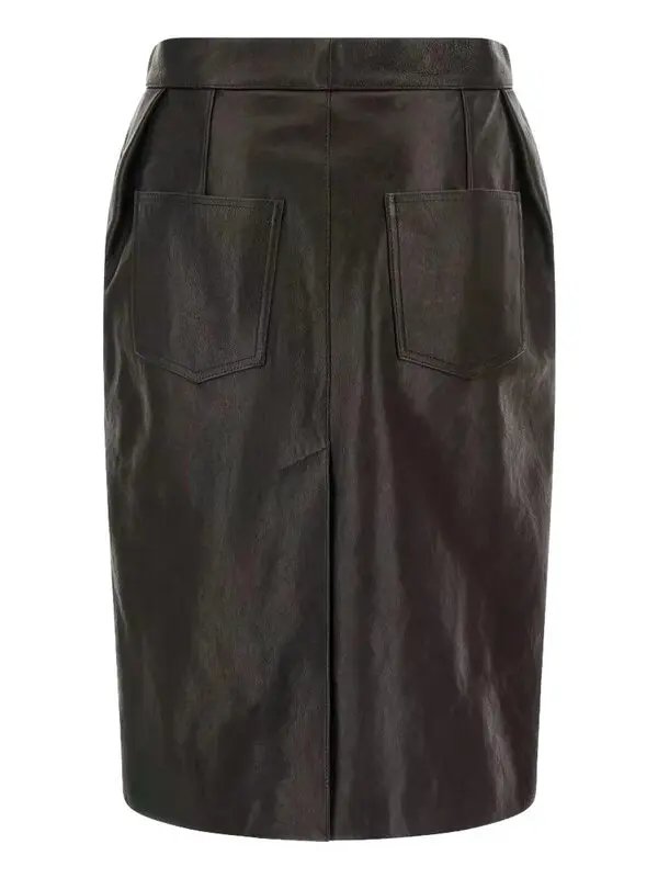 Magda Butrym Pleated Midi Skirt - Black
