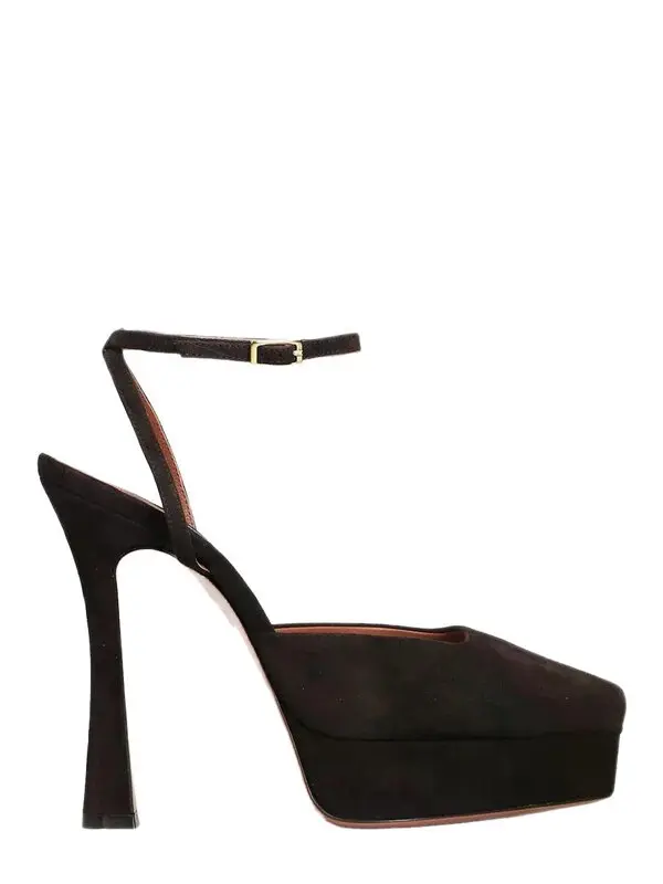 CASTAGNA Vicky Platform Peep-toe Pumps - Brown