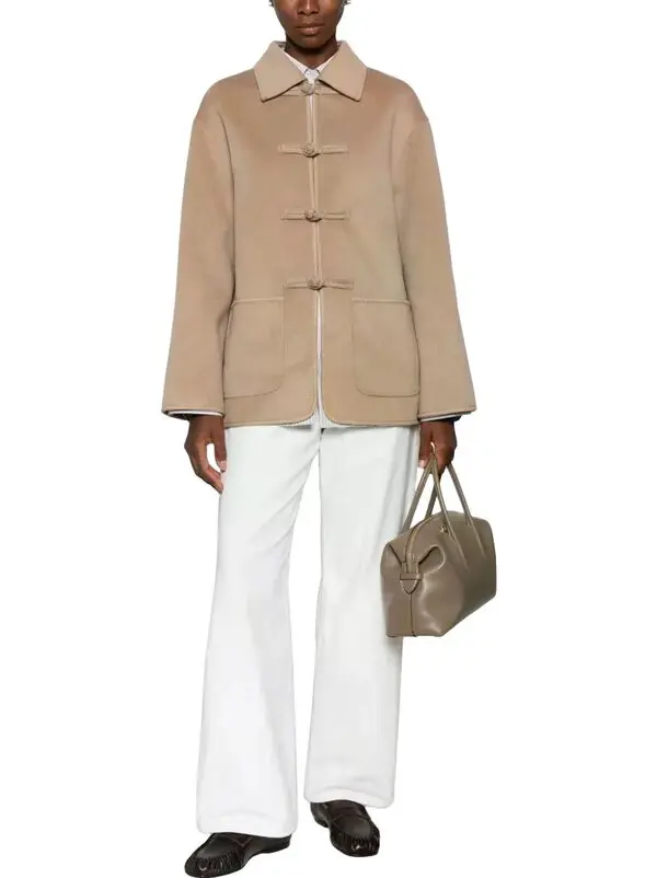 RÓHE Mandarin Fastening Jacket - Brown