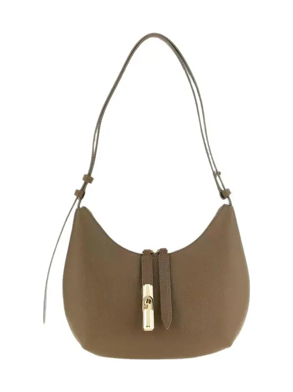 Furla Goccia Leather Shoulder Bag - Brown