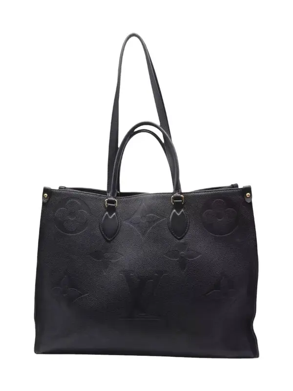 LOUIS VUITTON Giant Onthego Gm Leather Tote Bag - Black