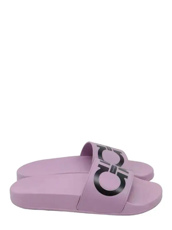 FERRAGAMO Groovy Gancini Slide Sandals - Purple
