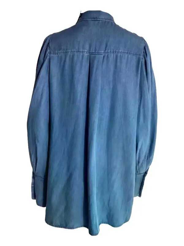 Mother Of Pearl Bishop Sleeve Buttoned Shirt - Blue