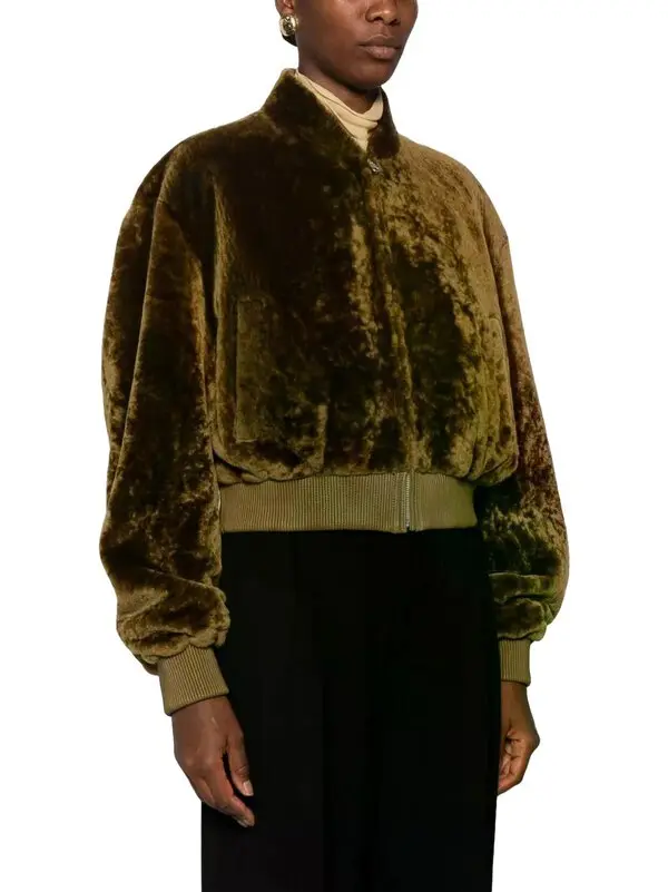 ARMA Azra Zip-up Jacket In Velvet Effect - Green